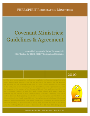 Fillable Online Covenant Ministries: Guidelines & Agreement - FREE ...