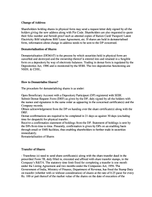 Fillable Online Shareholders holding shares in physical form may send a ...