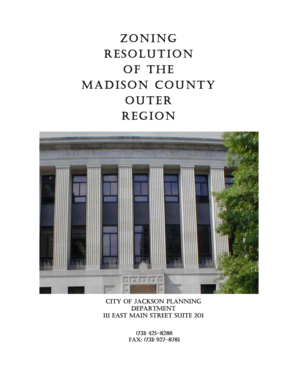 Fillable Online MADISON COUNTY ZONING RESOLUTION OUTER REGION. Form Fax ...