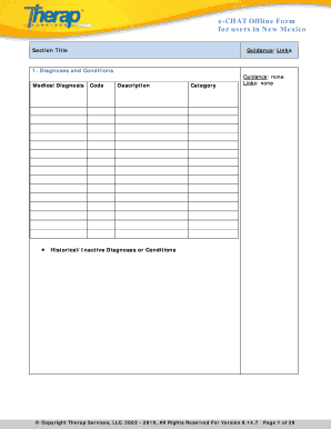 Fillable Online E-CHAT Offline Form for users in New Mexico - Therap ...