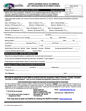 Fillable Online home comcast grams security emmaus application form Fax ...