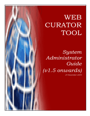 Fillable Online Web Curator Tool System Administrator Guide (v1.5 Fax ...