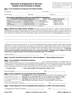 Fillable Online University of Alaska Ethics Disclosure Form - United ...
