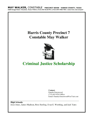 Fillable Online hctx Harris County Precinct 7 Constable May Walker - hctx Fax Email Print ...