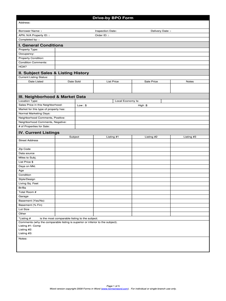 Free Printable Bpo Form TUTORE ORG Master Of Documents