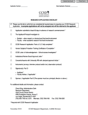 Fillable Online ccsd irb form Fax Email Print - pdfFiller