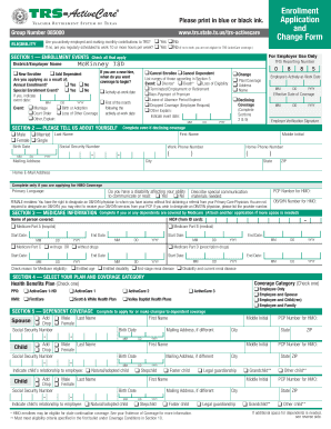Fillable Online trs activecare insurance new york form Fax Email Print ...