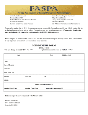 Fillable Online View and Print the Membership Form - FASPA.net Fax ...