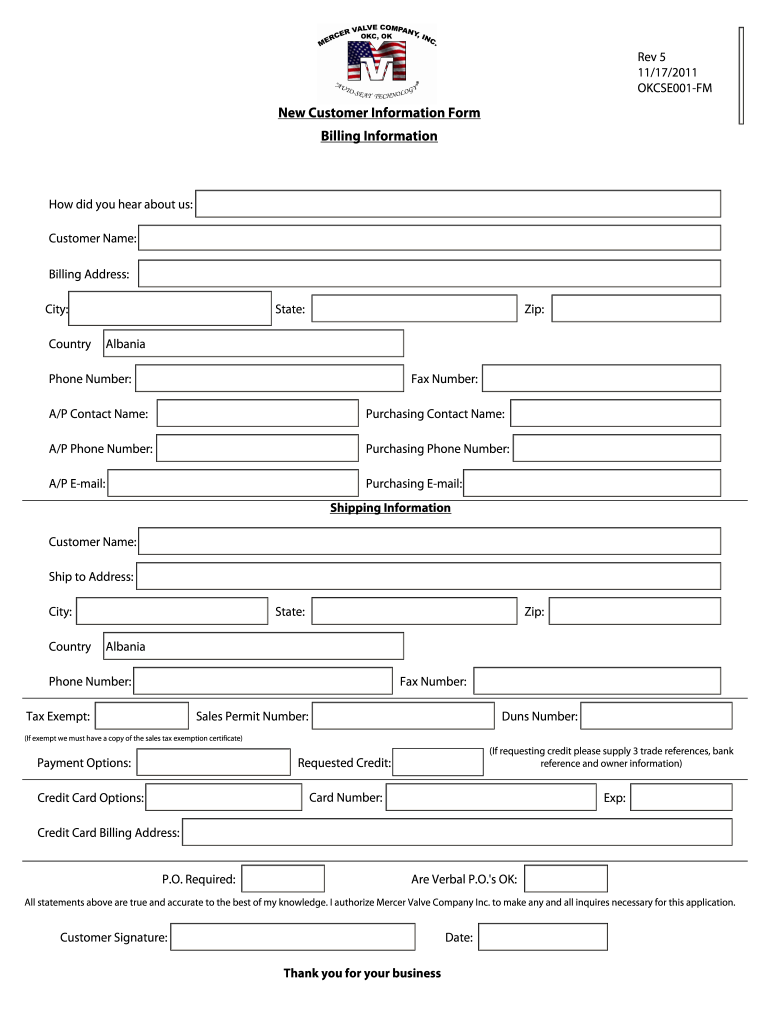 New Customer Information Form Billing Fill Out Sign Online DocHub