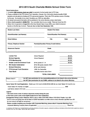 Fillable Online 2012-13 SCMS Yellow Form - scmspto Fax Email Print ...