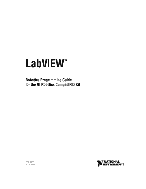 Fillable Online LabVIEW Robotics Programming Guide for the NI Robotics ...