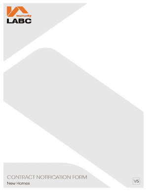 Fillable Online labc contract notification form Fax Email Print - pdfFiller