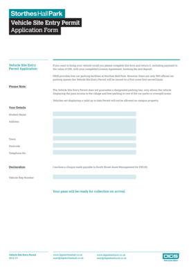 Fillable Online StorthesHallPark Vehicle Site Entry Permit - DIGS ...