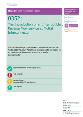 Fillable Online Modification Report 0352 v1.0 (based on WGRpt v1 plus ...