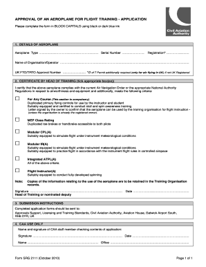 Fillable Online caa co srg 2111 form Fax Email Print - pdfFiller