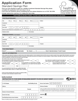 Fillable Online Standard Savings Plan Fax Email Print - pdfFiller