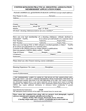 Fillable Online New Member Form (pdf) - ukpsa Fax Email Print - pdfFiller