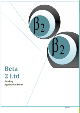 Fillable Online Trading Application Form - Beta 2 Fax Email Print ...