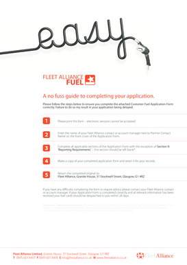 Fillable Online Cusotmer Fuel Application Form - Fleet Alliance Fax ...