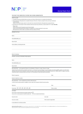 Fillable Online Appendix 5 - Scheme administered claim form - Health Matters Fax Email Print ...