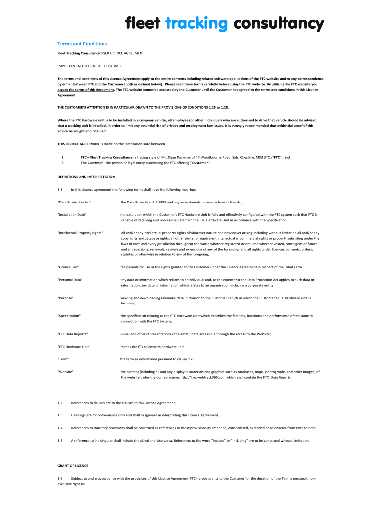 FTC Agreement - Fleet Tracking Consultancy - fleettrackingconsultancy ...