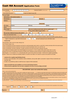 Fillable Online ISA Application Form Jan 2011 (2) - Loughborough ...