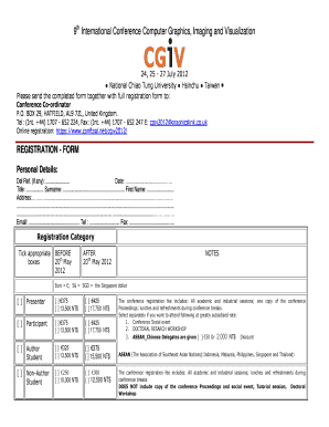 Fillable Online Print version of Registration form - International ...