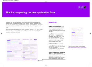 Fillable Online Top Tips for completion of application form Fax Email ...