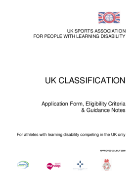 Fillable Online UK Classification Form Approved 22 July 2009.doc. PIA ...