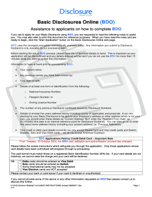 Fillable Online Basic Disclosures Online (BDO) Fax Email Print - pdfFiller