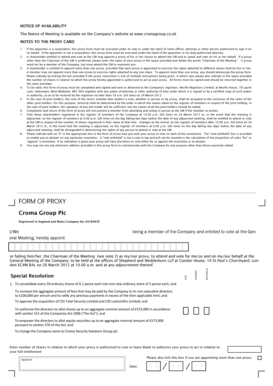 Fillable Online Proxy Form - Investor Relations Fax Email Print - pdfFiller
