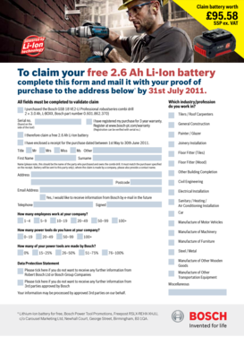 Fillable Online Claim battery worth Fax Email Print - pdfFiller