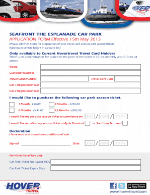 Fillable Online Download Car Park Application Form - Hovertravel Fax ...