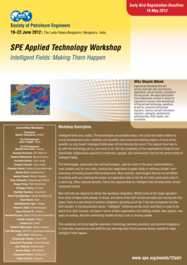 Fillable Online SPE Applied Technology Workshop - Stepchange Fax Email Print - pdfFiller