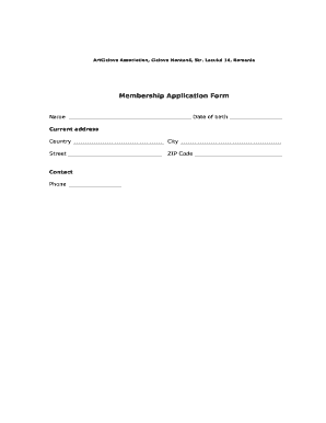 Fillable Online Membership Application Form Fax Email Print - pdfFiller