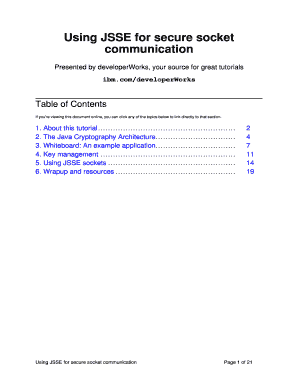 Fillable Online Using JSSE for secure socket communication Fax Email ...
