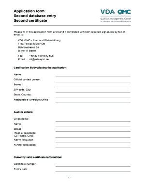 Fillable Online logo vettoriale vda e qmc form Fax Email Print - pdfFiller