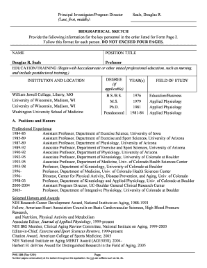 Fillable Online 60 Printable Biography Template Forms - Fillable ...