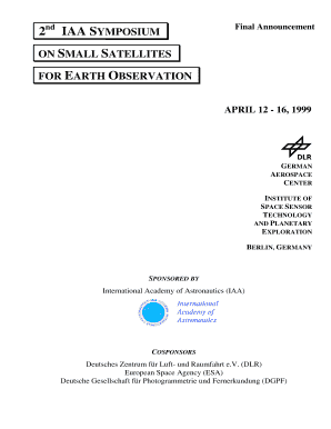 Fillable Online dlr IAA SYMPOSIUM Fax Email Print - pdfFiller