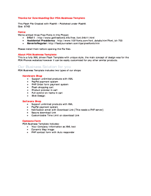 Fillable Online PDA Business Template - Help - Nhstudio.de Fax Email ...