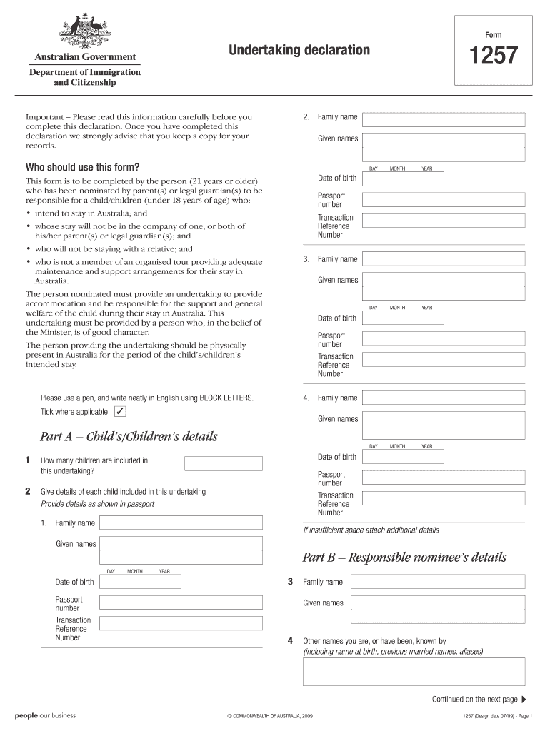 Form 1257: Fill out & sign online | DocHub
