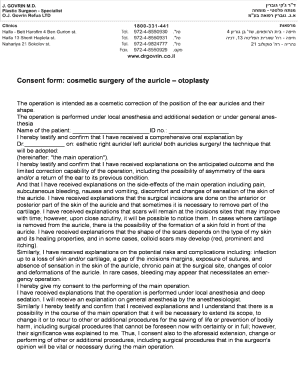 Fillable Online otoplasty consent form Fax Email Print - pdfFiller