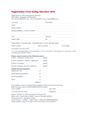 Registration Form - ISAS International Seminars - Fill and Sign ...