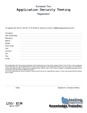 European Tour - Fill and Sign Printable Template Online