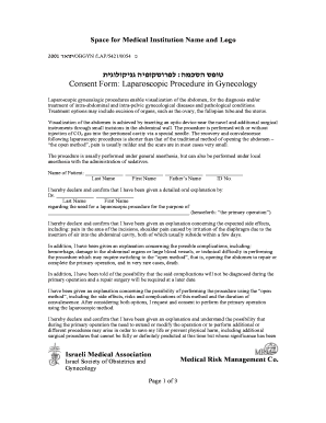 Fillable Online : Consent Form: Laparoscopic ... Fax Email Print ...