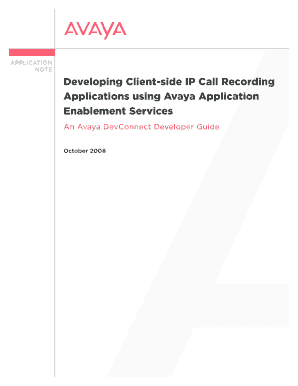 Fillable Online avaya dwalin Developing Client-side IP Call Recording ...
