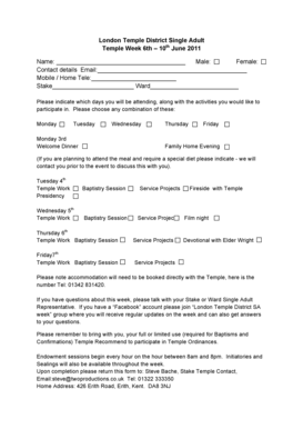 Fillable Online Reg-form - LDS Singles Events Fax Email Print - pdfFiller