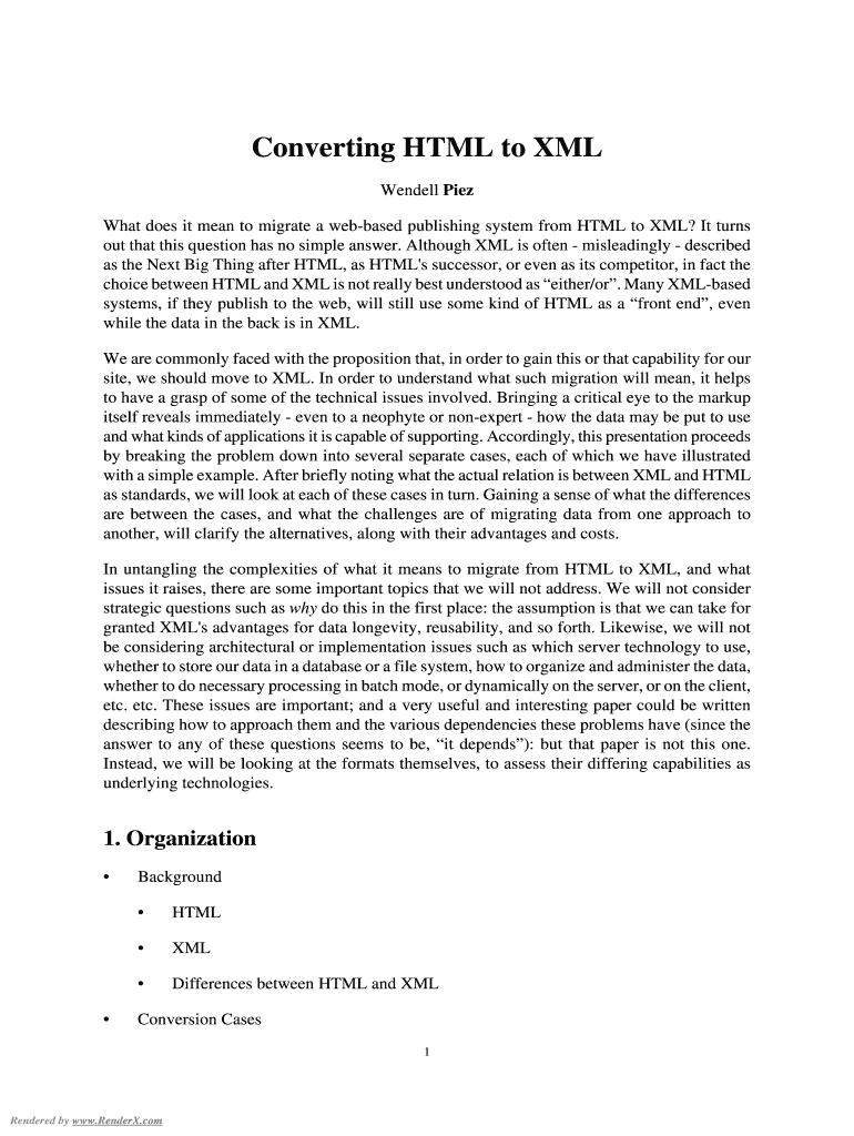 Fillable Online Converting HTML to XML Fax Email Print - pdfFiller