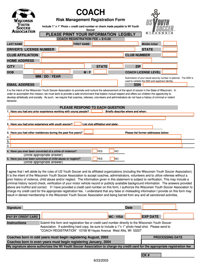 Fillable Online Risk Management Registration Form Fax Email Print - pdfFiller