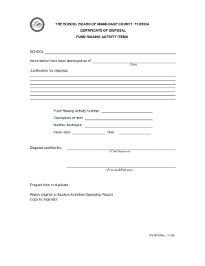 Fillable Online Certificate of Disposal - Forms Fax Email Print - pdfFiller